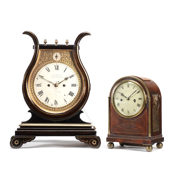 Bonhams : A good early 19th century brass inlaid stained fruitwood ...