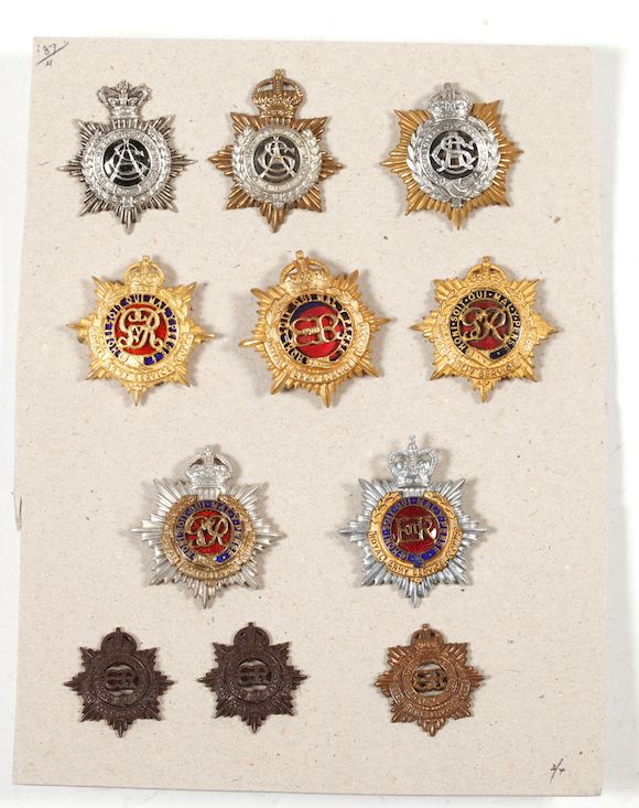 Bonhams : ASC/RASC Officers' Cap Badges