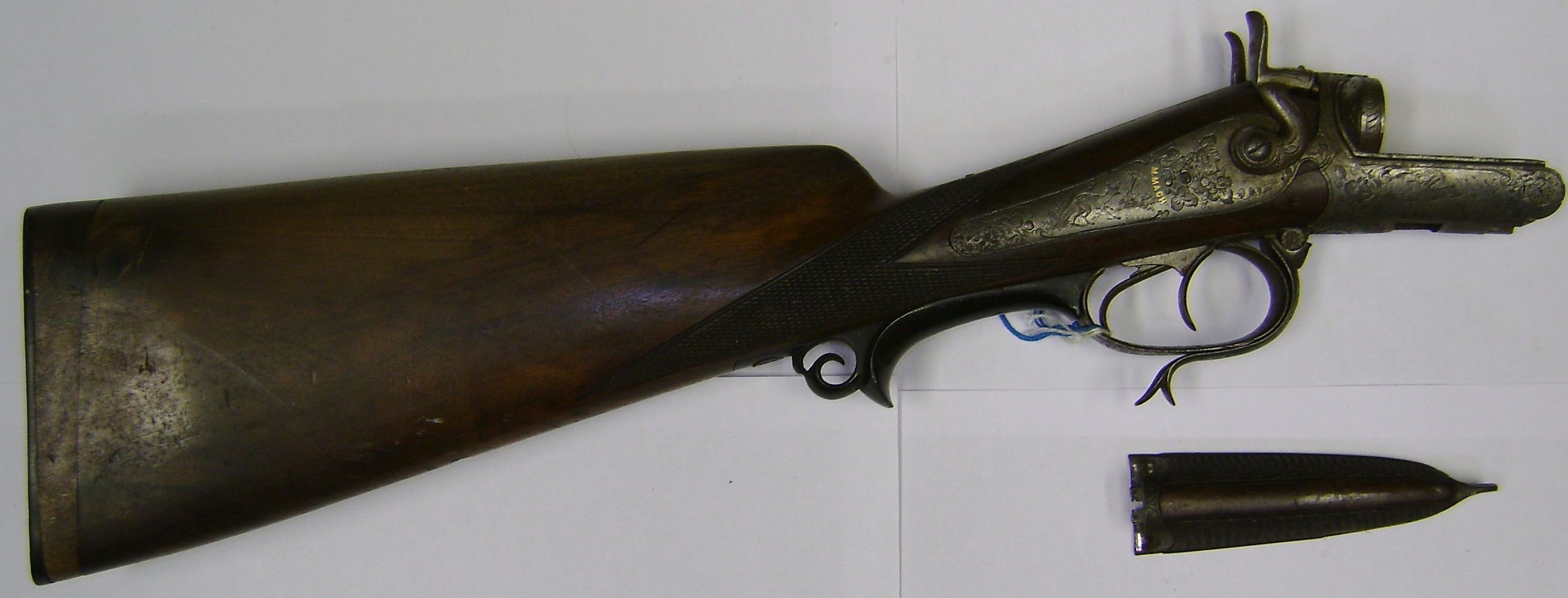 Bonhams : The parts of a 16-bore hammer gun by M. Mach In a W. Richards ...