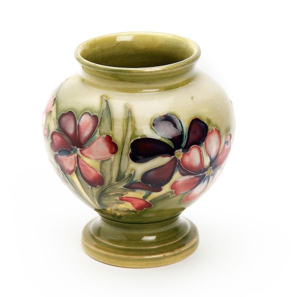 Bonhams : A small Walter Moorcroft 'Spring Flowers' design vase Circa 1947