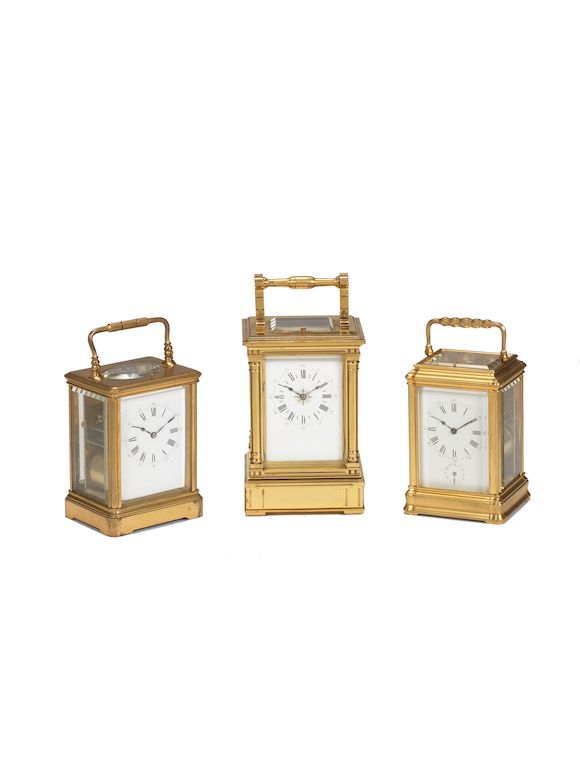 Bonhams : A late 19th century French gilt brass quarter chiming ...