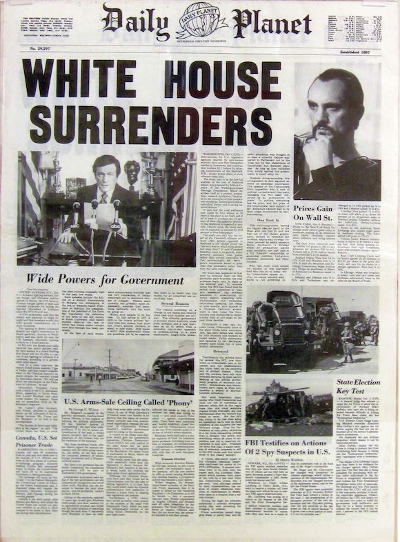 Bonhams : Superman, 1978: a 'Daily Planet' prop newspaper,