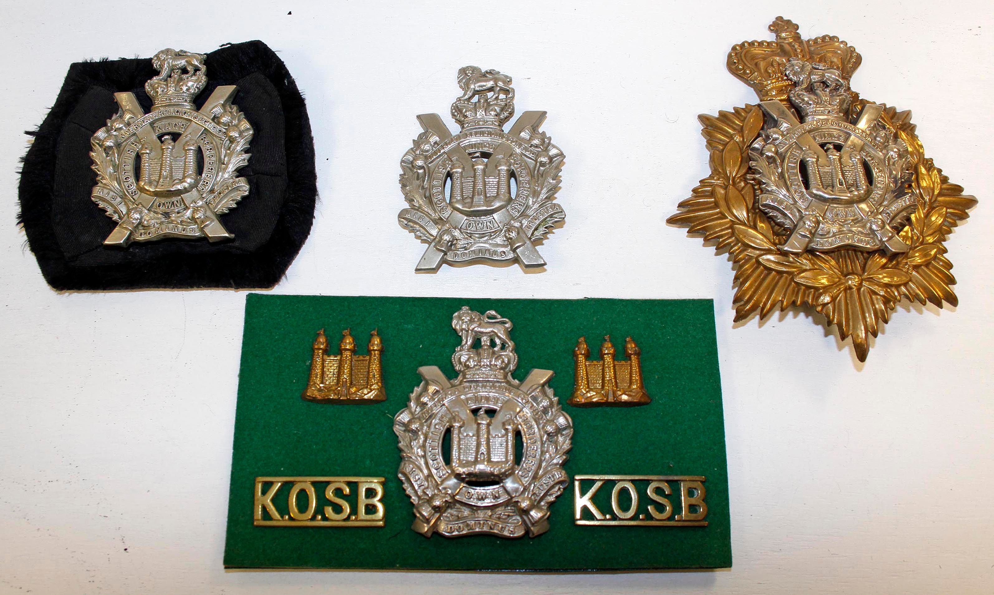 Bonhams : KOSB, Northants Regiment & The King's Own Royal Regiment Insignia