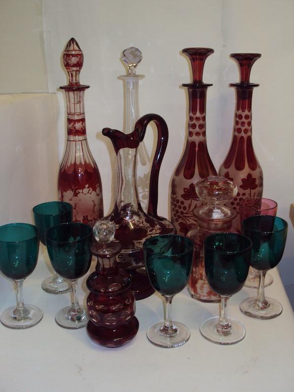 Bonhams A Collection Of Coloured Glassware