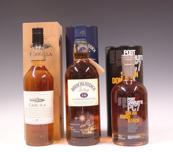 Bonhams : Caol Ila-15 year old Bruichladdich-10 year old Port Charlotte ...