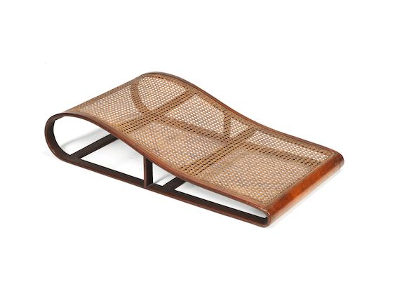 Bonhams : A mahogany caned back rest