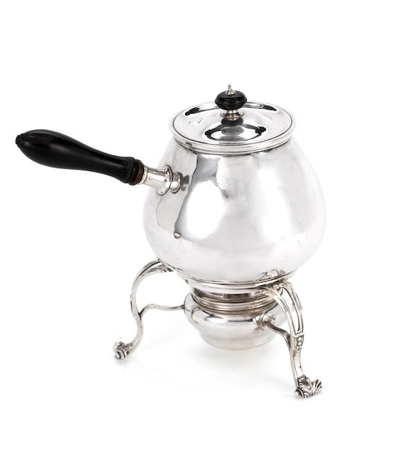 Bonhams : A George III silver brandy pan on stand, by Parker & Wakelin ...