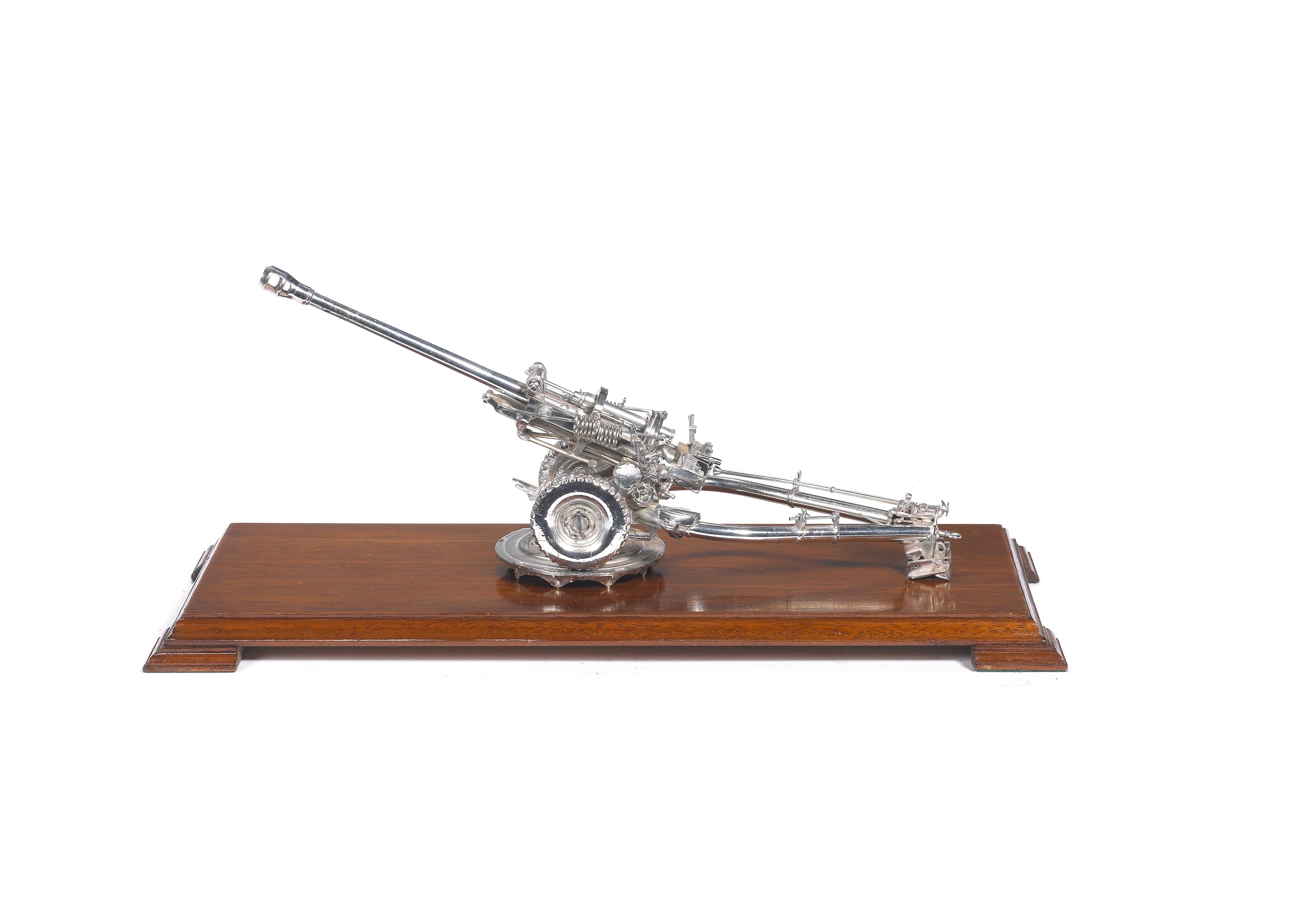 Bonhams : A plated bronze model of a British Army 105mm L118 Towed ...
