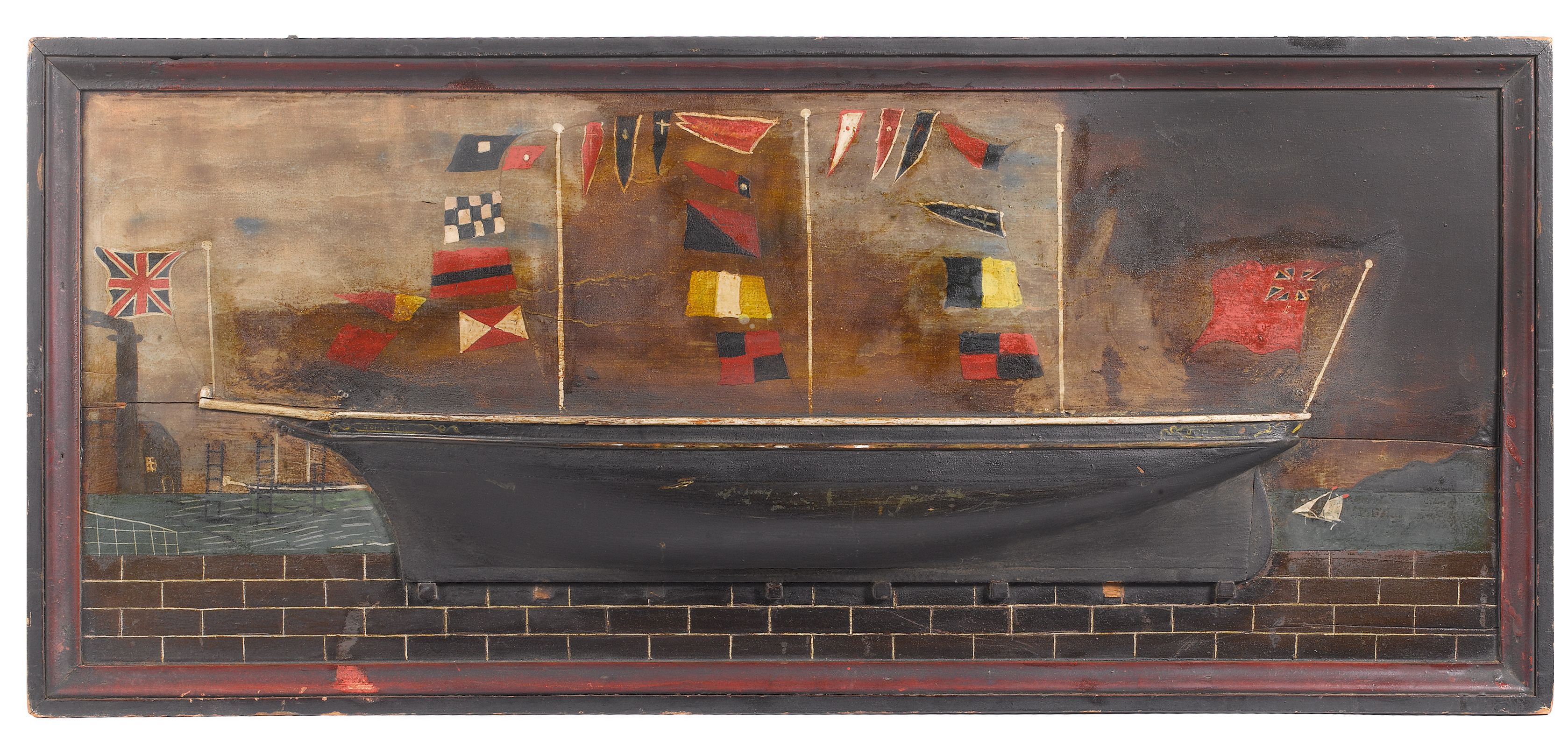 Bonhams : A 19th century launching half model, ship John Mary ...