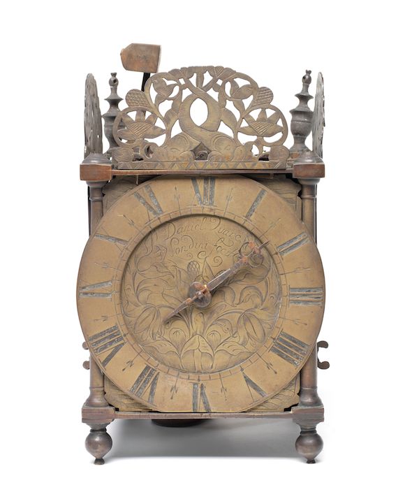 Bonhams : A late 17th century and later brass lantern clock Daniel ...