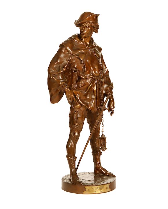 Bonhams : Emile Louis Picault, French (1833-1915) A bronze figure Esrholier