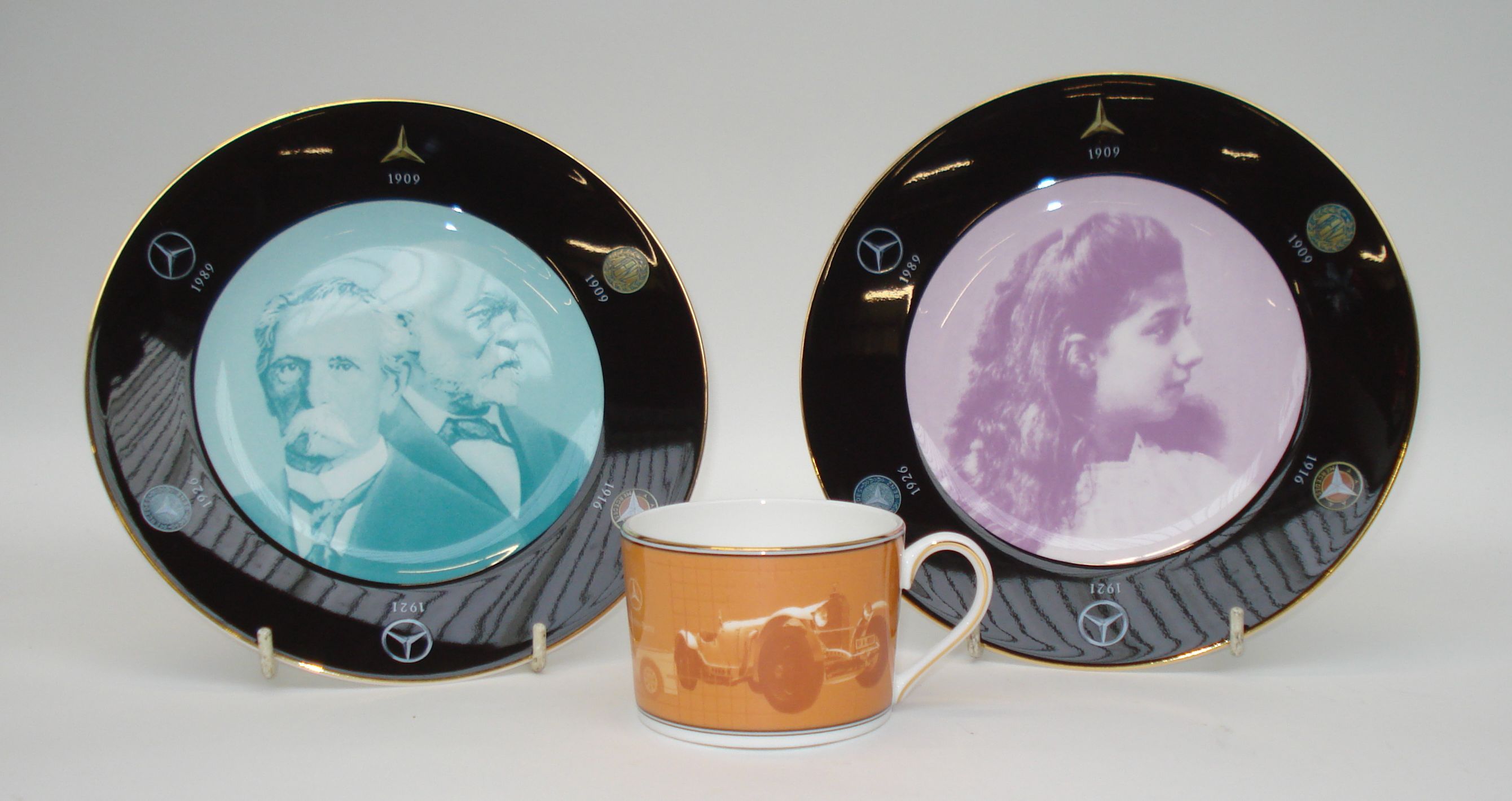 Bonhams Cars : Mercedes-Benz commemorative cup, saucer and a pair of ...