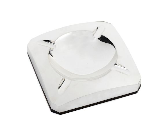 Bonhams : A cased modern silver large desk ashtray, by Brian Asquith ...