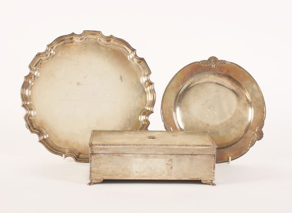 Bonhams : A Georgian style silver salver by Joseph Gloster Ltd ...