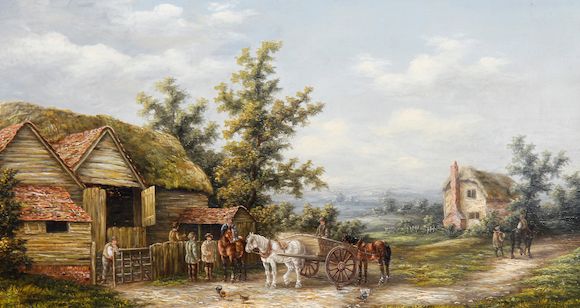 Bonhams : Attributed to Georgina Lara (British, fl. 1862-1871) Busy ...