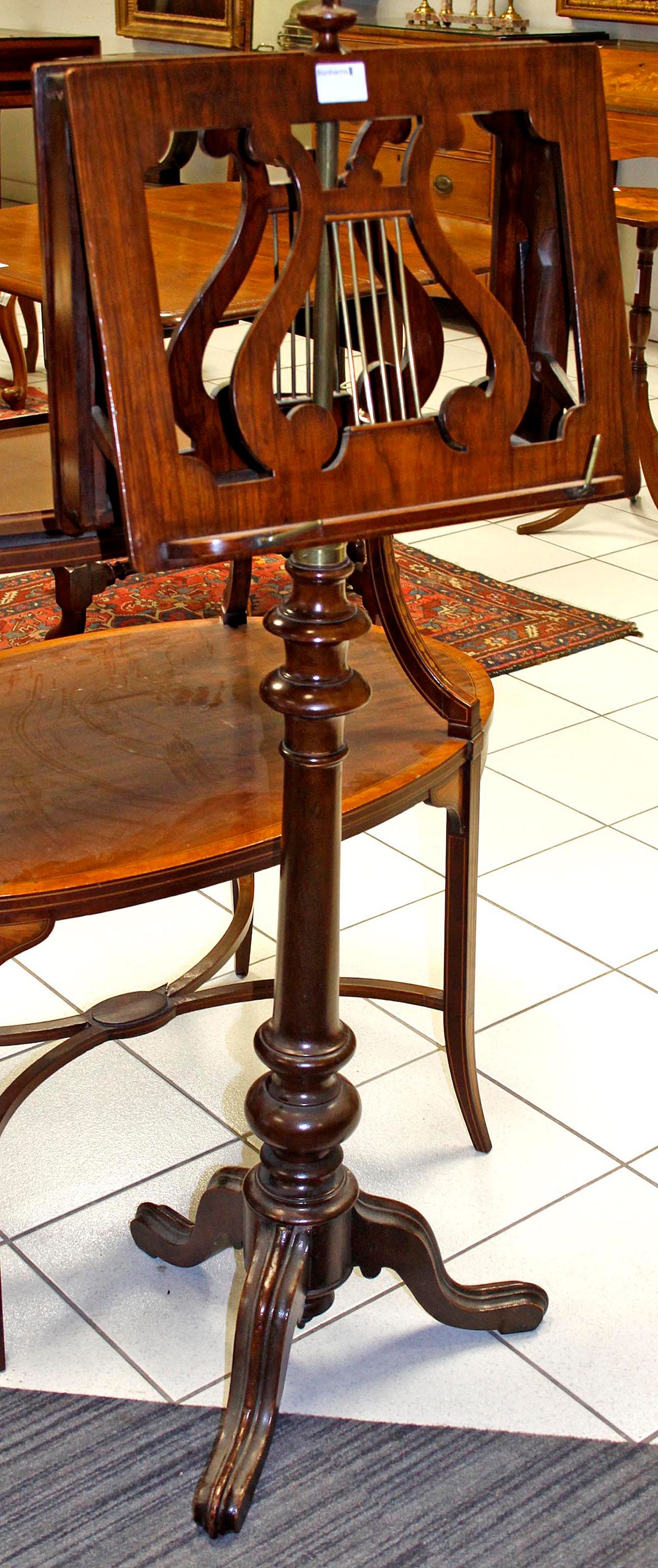 Bonhams : A Victorian, and later, rosewood duet stand