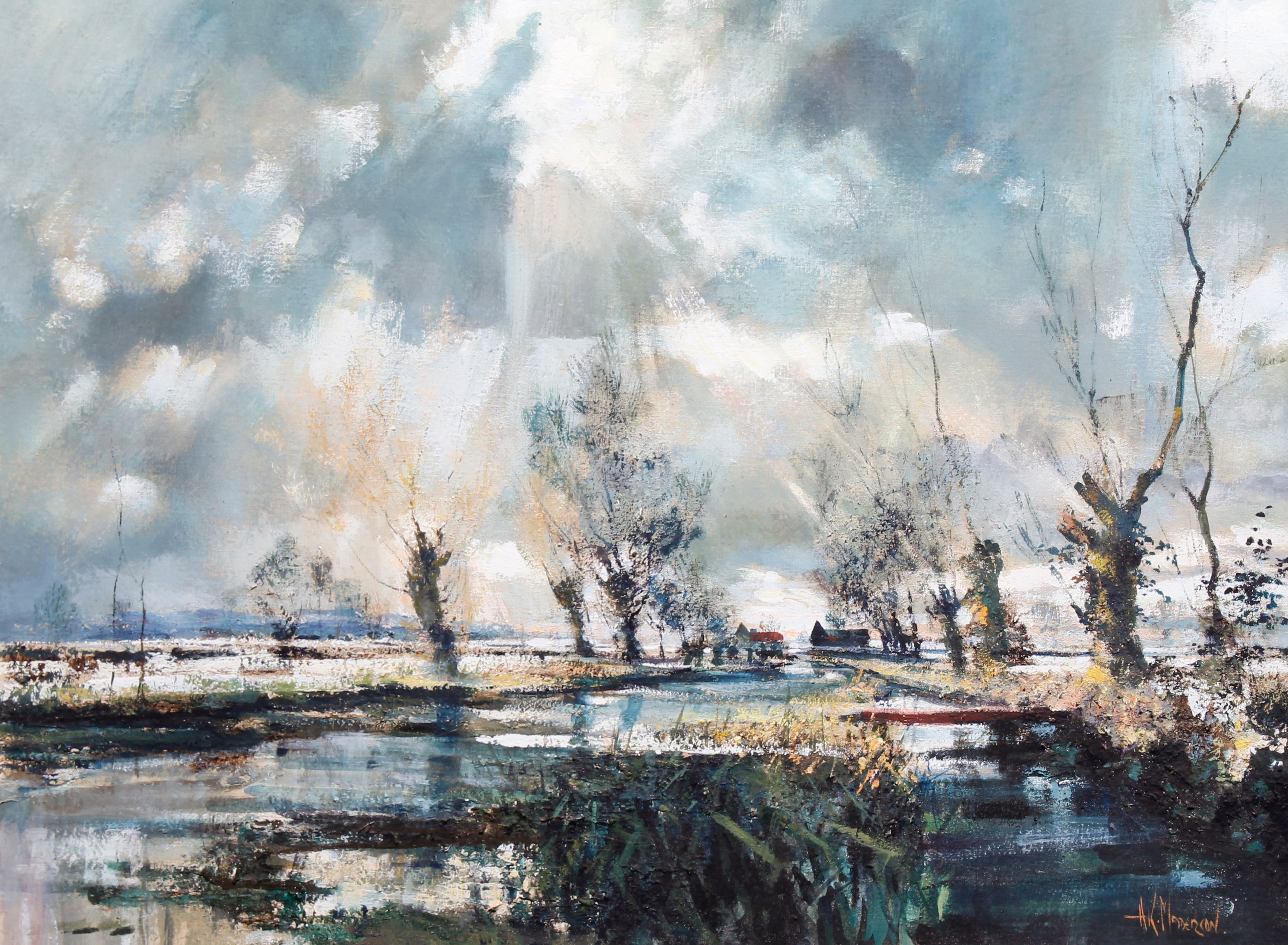 Bonhams : Arthur Karel Maderson (British, born 1942) Winter scene with ...