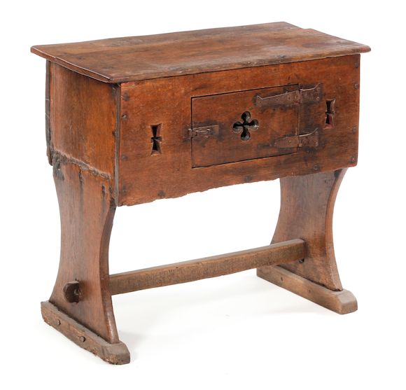 Bonhams : A Gothic-style boarded oak food-hutch