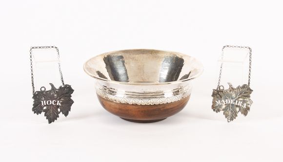 Bonhams : A silver mounted wooden mazer bowl By A E Jones, Birmingham ...