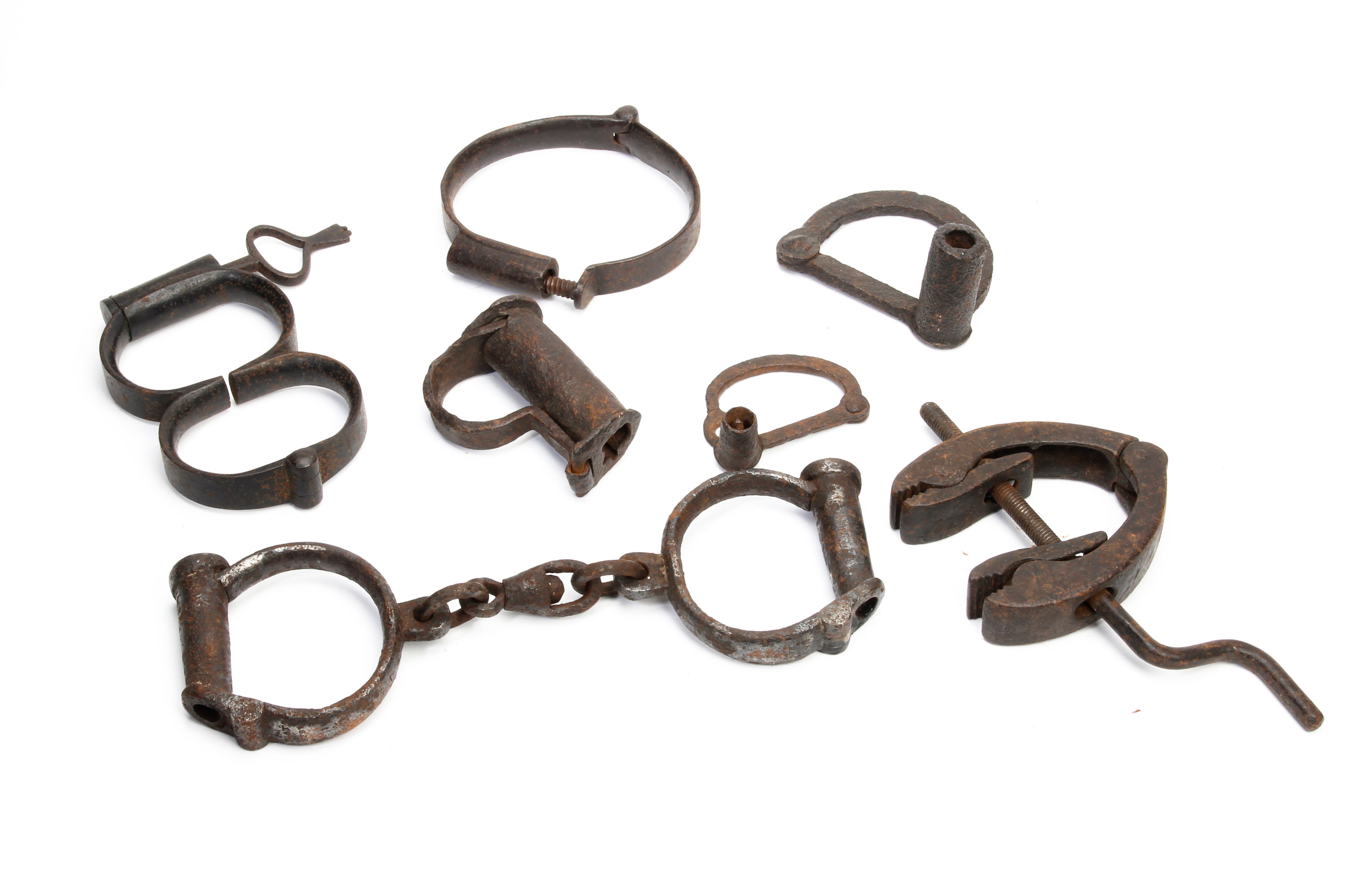 Bonhams : A collection of handcuffs and restraints18th/19th Century