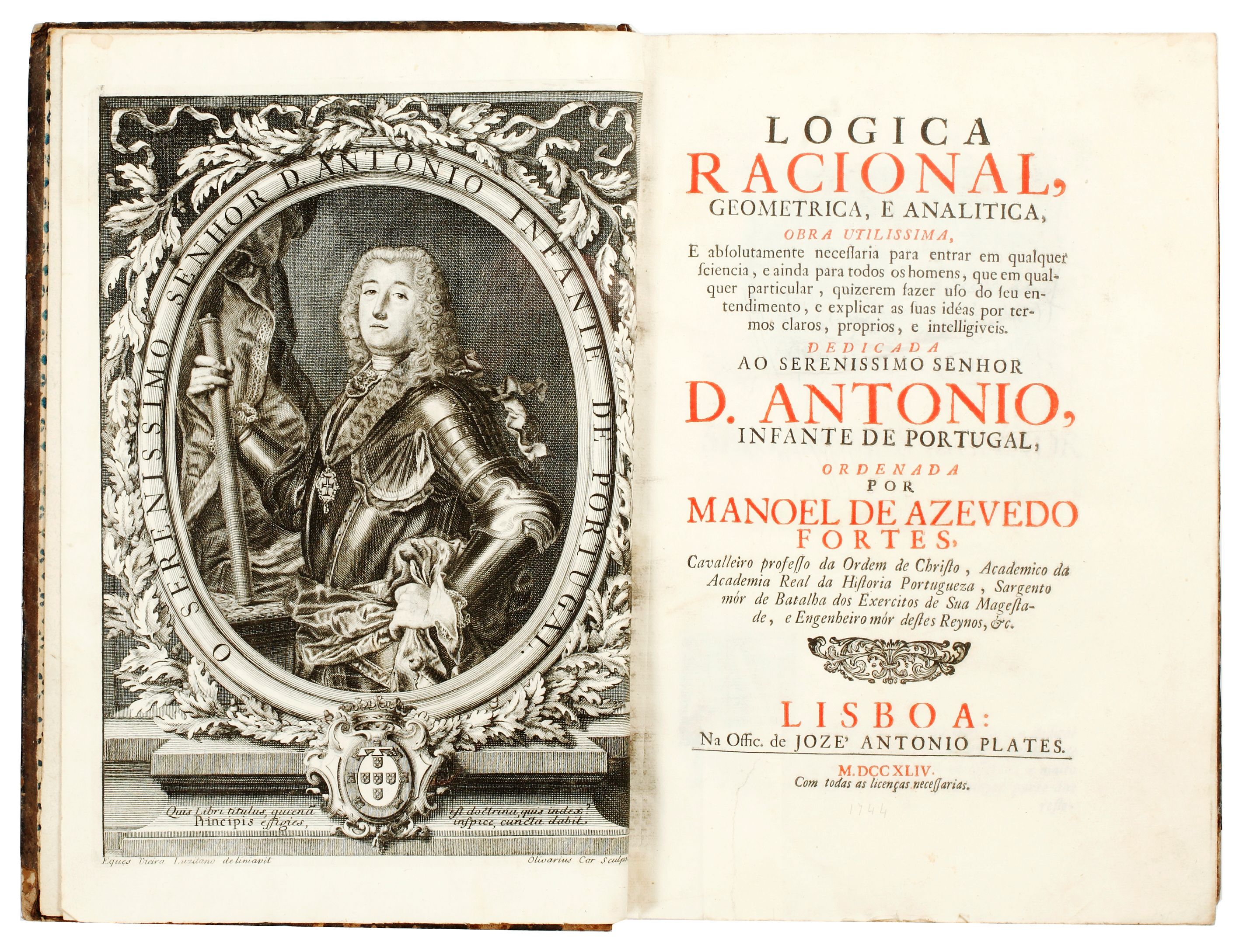 Bonhams : FORTES (MANOEL DE AZEVEDO) Logica racional, geometrica, e ...