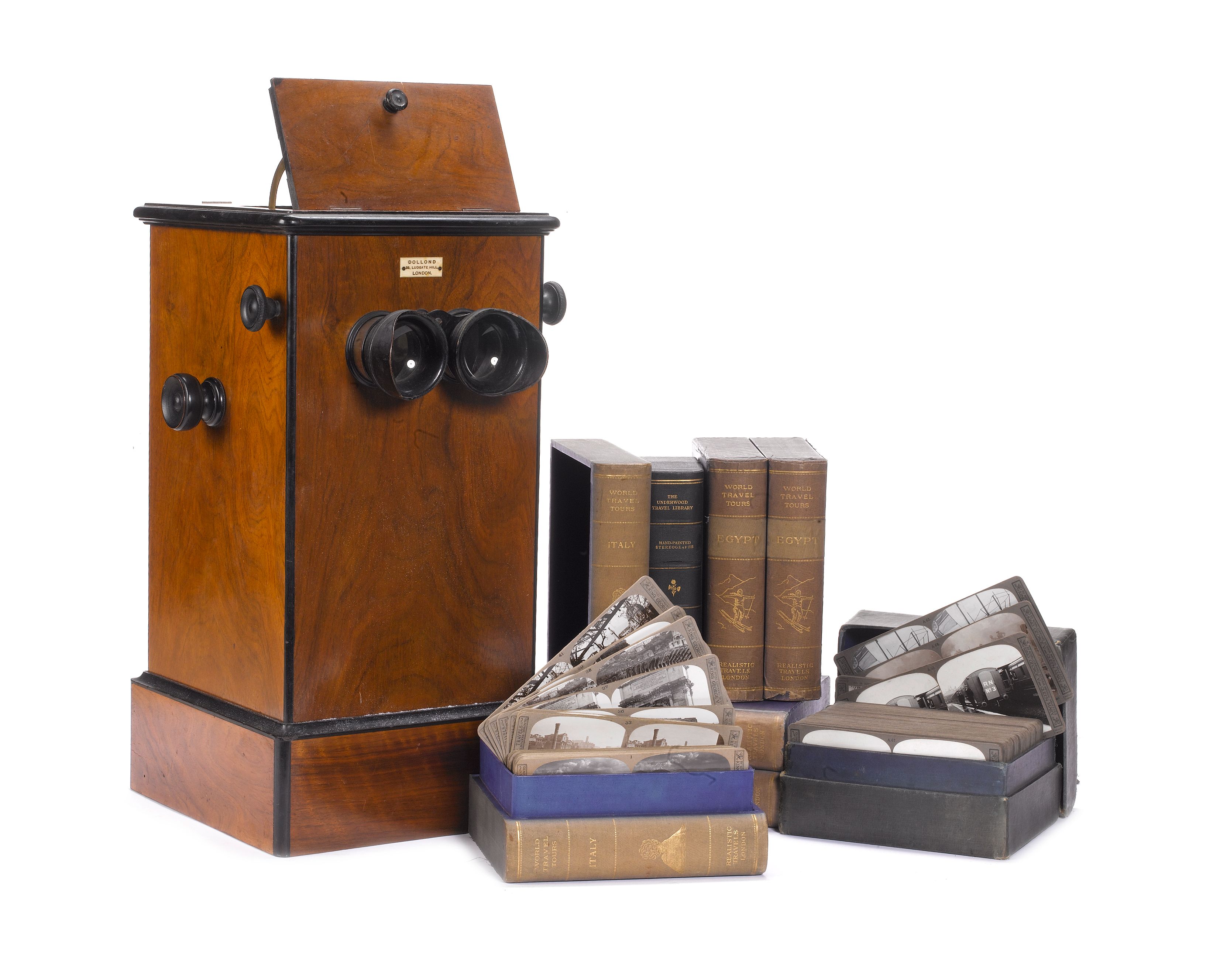 Bonhams : A Dolland table stereo card viewer and card library ...