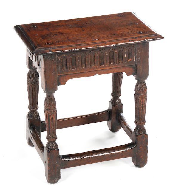 Bonhams : An Elizabethan-style oak joint stool