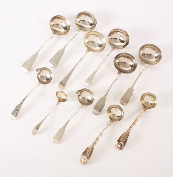 Bonhams : A pair of George III silver fiddle pattern sauce ladles By ...