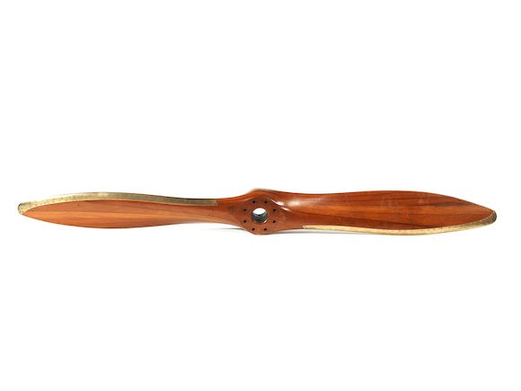 Bonhams : A two blade wooden aircraft propeller from an AVRO 504