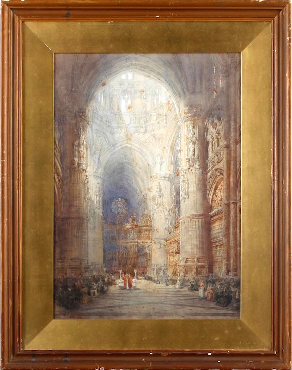 Bonhams : Henry Charles Brewer (British, 1866-1950) Burgos Cathedral ...