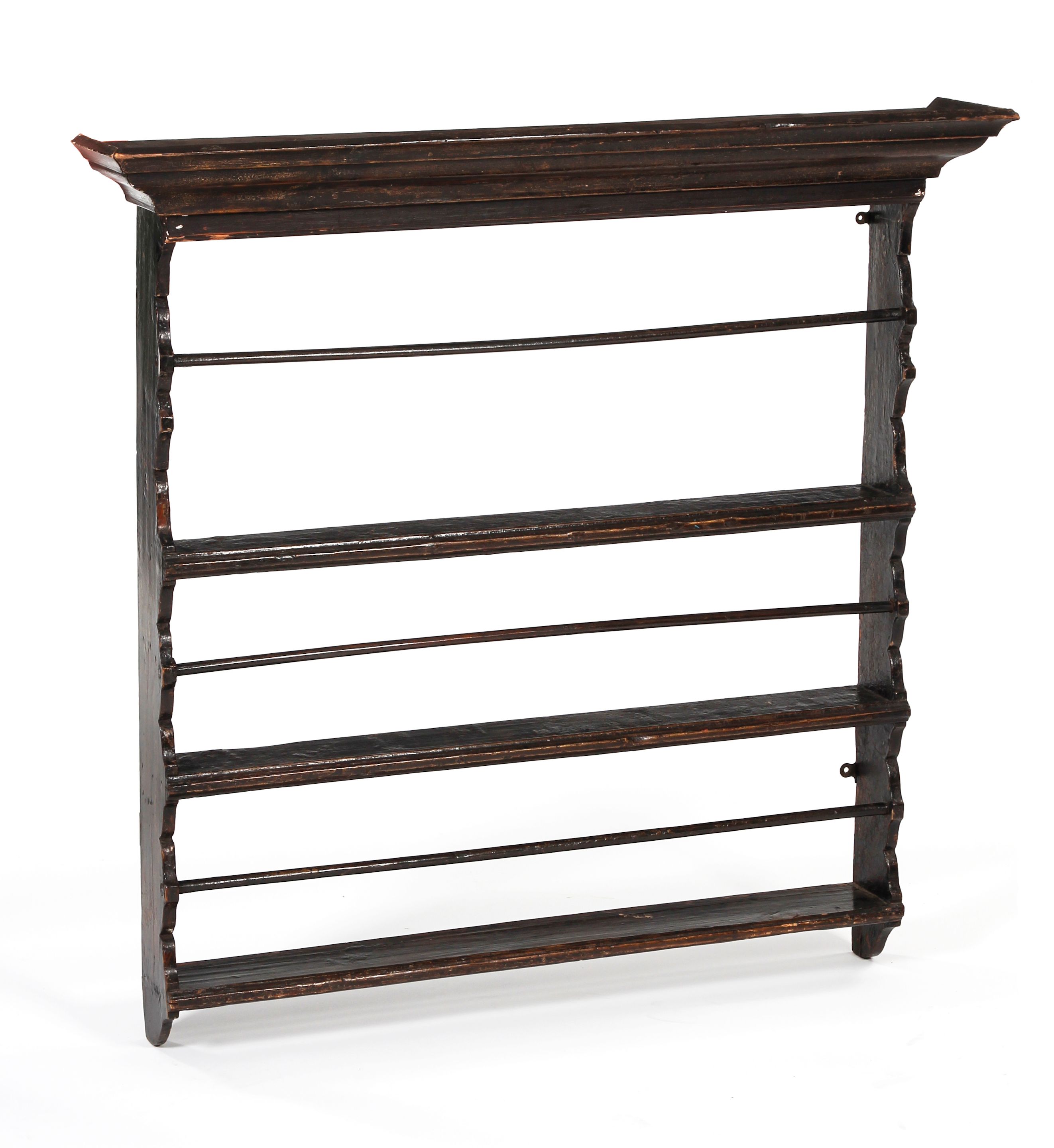 Bonhams : A rare mid-18th century small pine painted delft rack