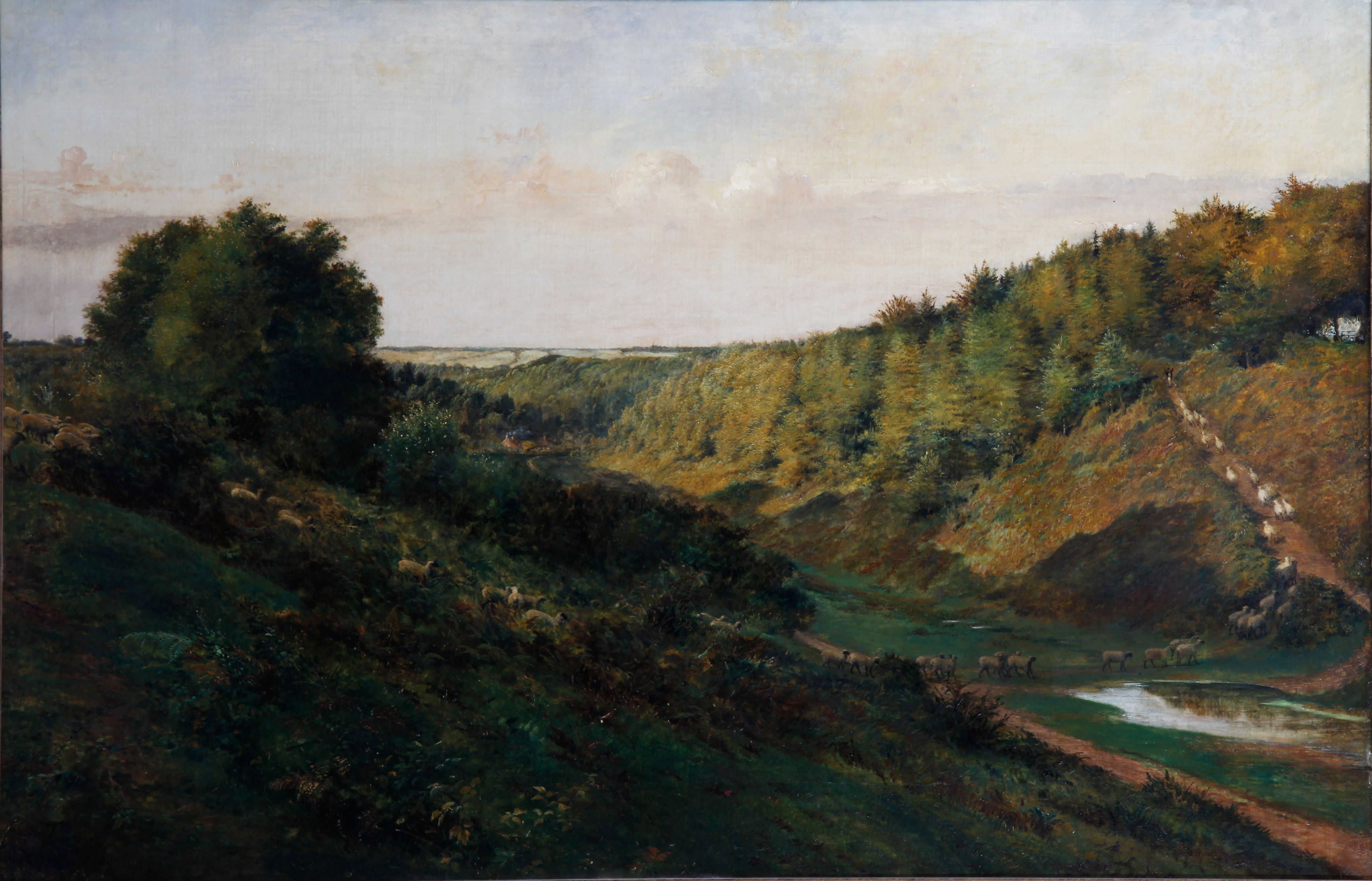 Bonhams : Richard Redgrave (British, 1804-1888) Calling the sheep to fold