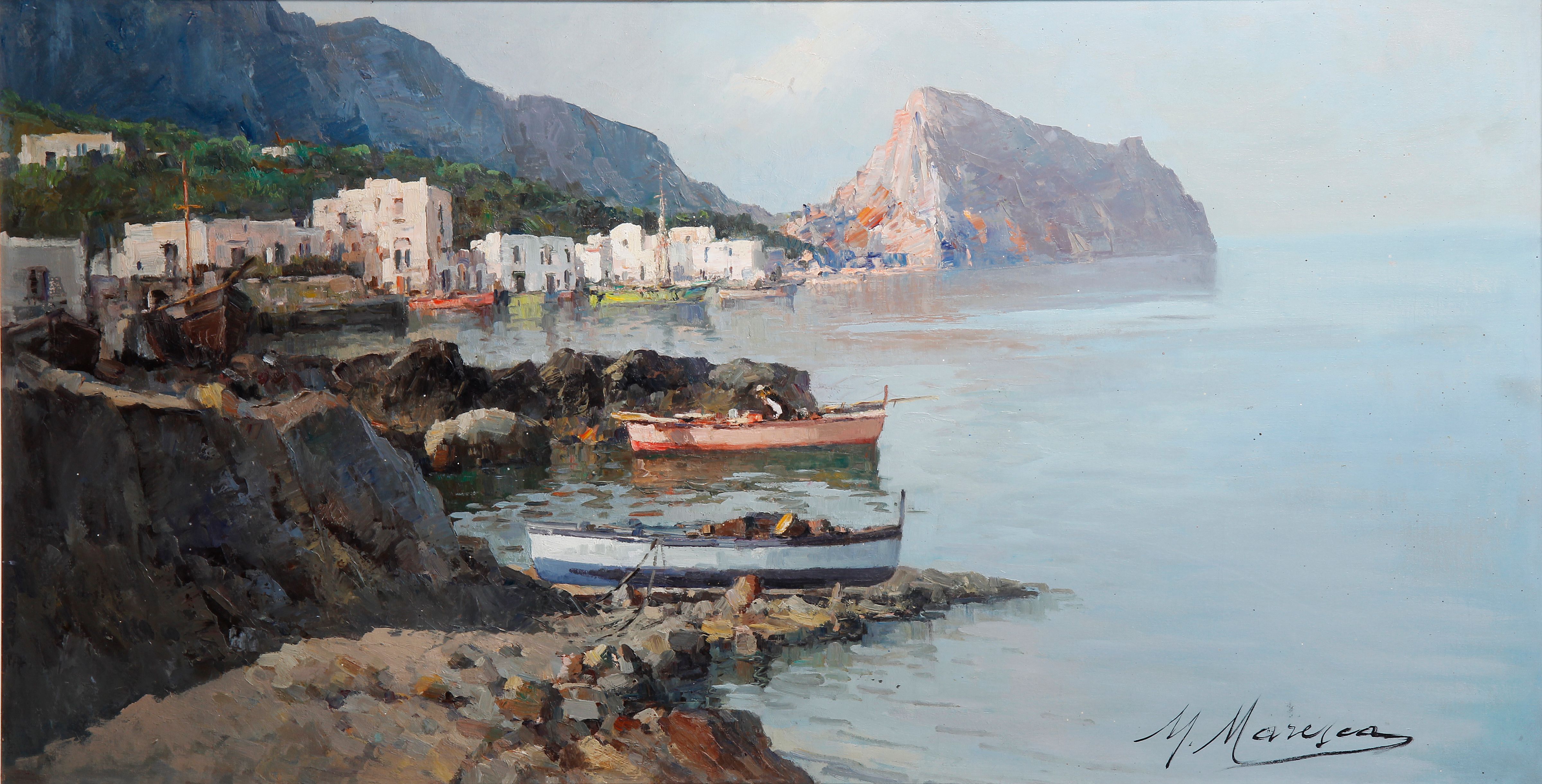 Bonhams : Mario Maresca (Italian, 1877-1959) An Italian coastal village