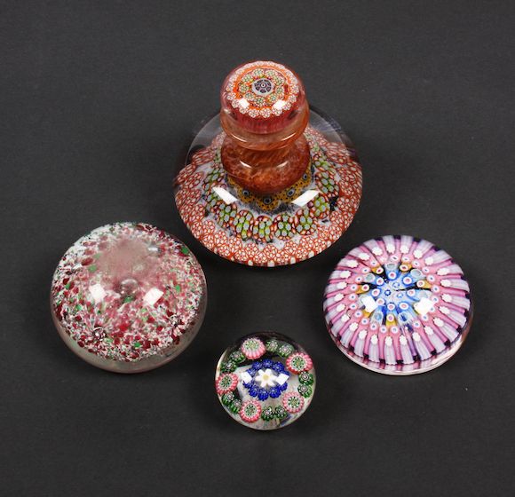 Bonhams : A Clichy spaced millefiori paperweight, two other ...