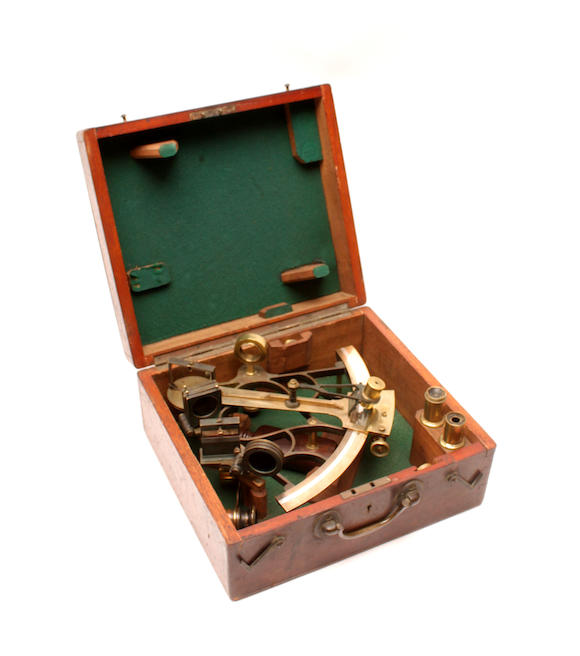 Bonhams A 10 ½ Inch 19th Century Brass Radius Micrometer Sextant