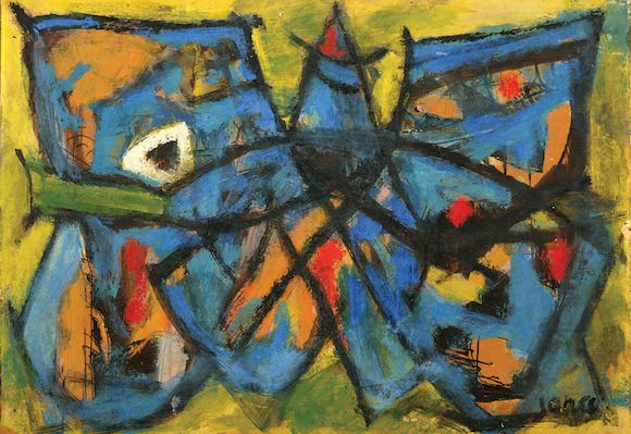 Bonhams : Marcel Janco (Romanian/Israeli, 1895-1984) Butterfly composition