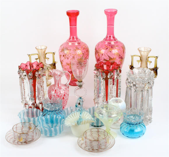 Bonhams A Collection Of Coloured Glass 19th Century And Later