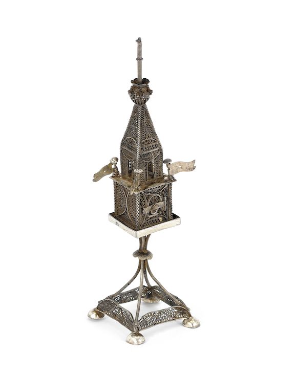 Bonhams : An Austrian silver-gilt spice tower, Brunn 186(?), another ...