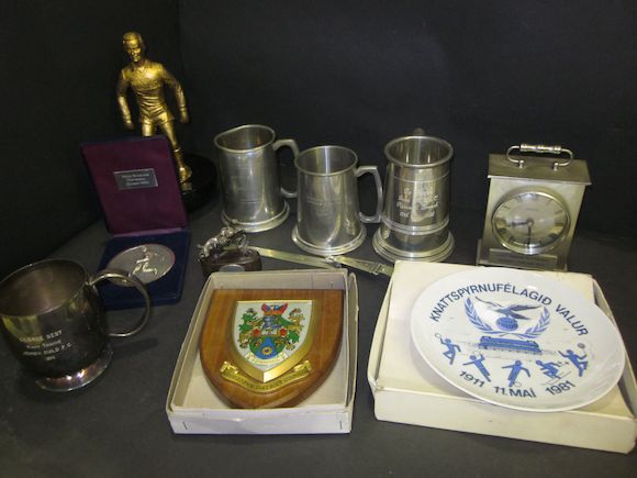 Bonhams : A collection of tankards/trophies and mementoes presented to ...