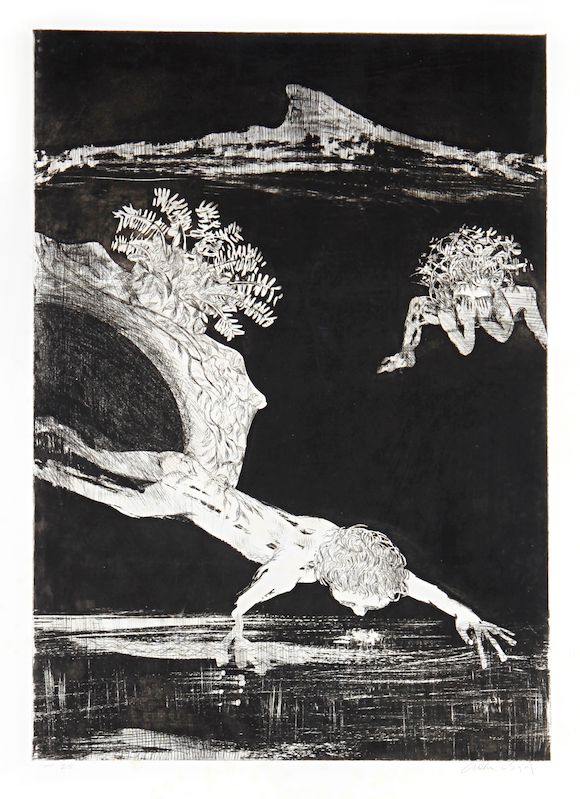 Bonhams : Arthur Boyd (Australian, 1920-1999) Narcissus Etching with ...