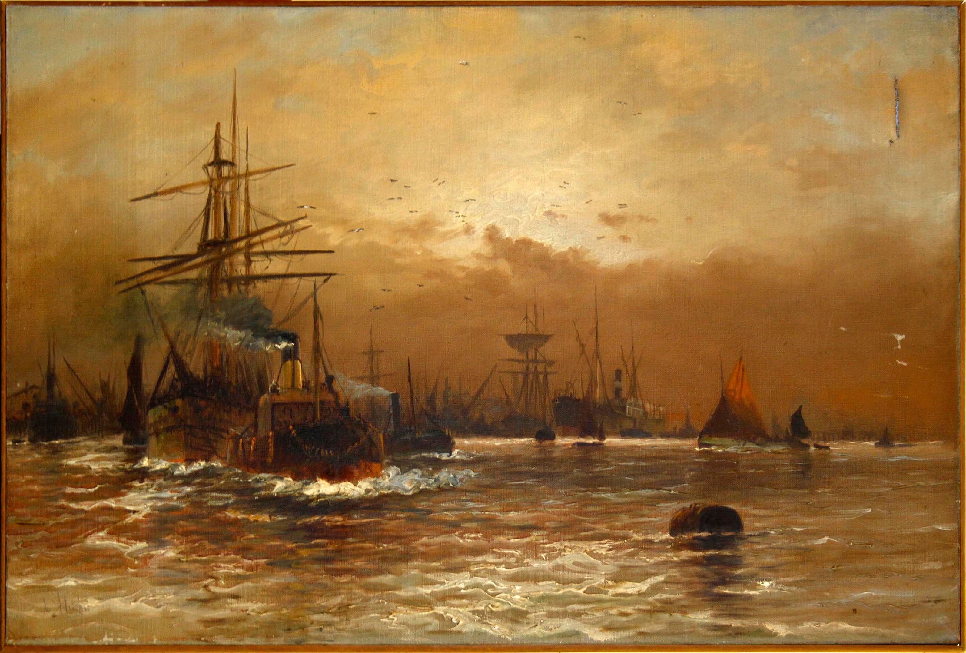 Bonhams : Edwin Henry Eugene Fletcher (British, 1857-1945) Pool of London