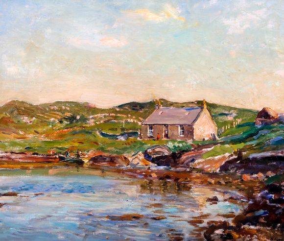 Bonhams : Herbert F. Royle (British, 1870-1958) Bess Cottage, North Harris