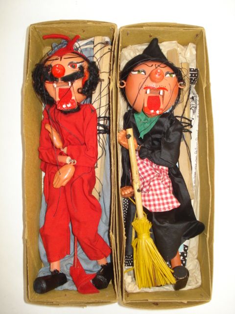 Bonhams : Pelham Puppets SM type Devil and Witch 2
