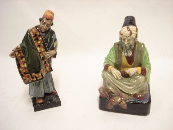 Bonhams : Two Royal Doulton figures, The Carpet Seller and The Cobbler