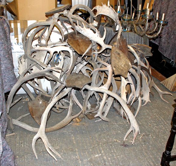 Bonhams : A collection of wall mounted antlers