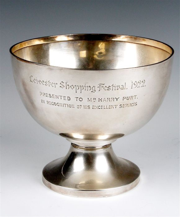 Bonhams : A silver rose bowl by William Neale and Sons Ltd, Birmingham 1946