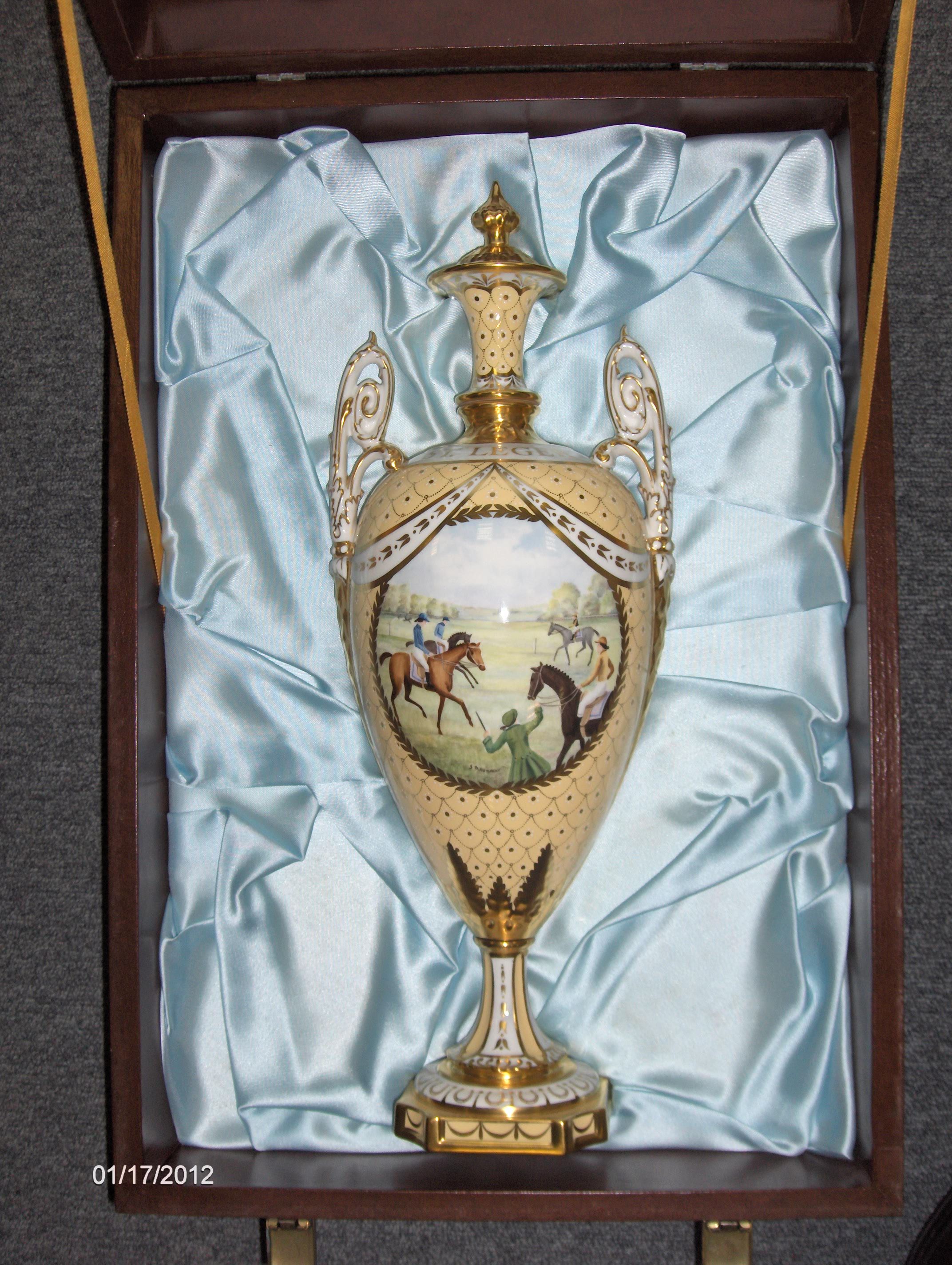Bonhams : A Royal Crown Derby Vase 'The St Leger Vase' Ltd Edn no 32 ...