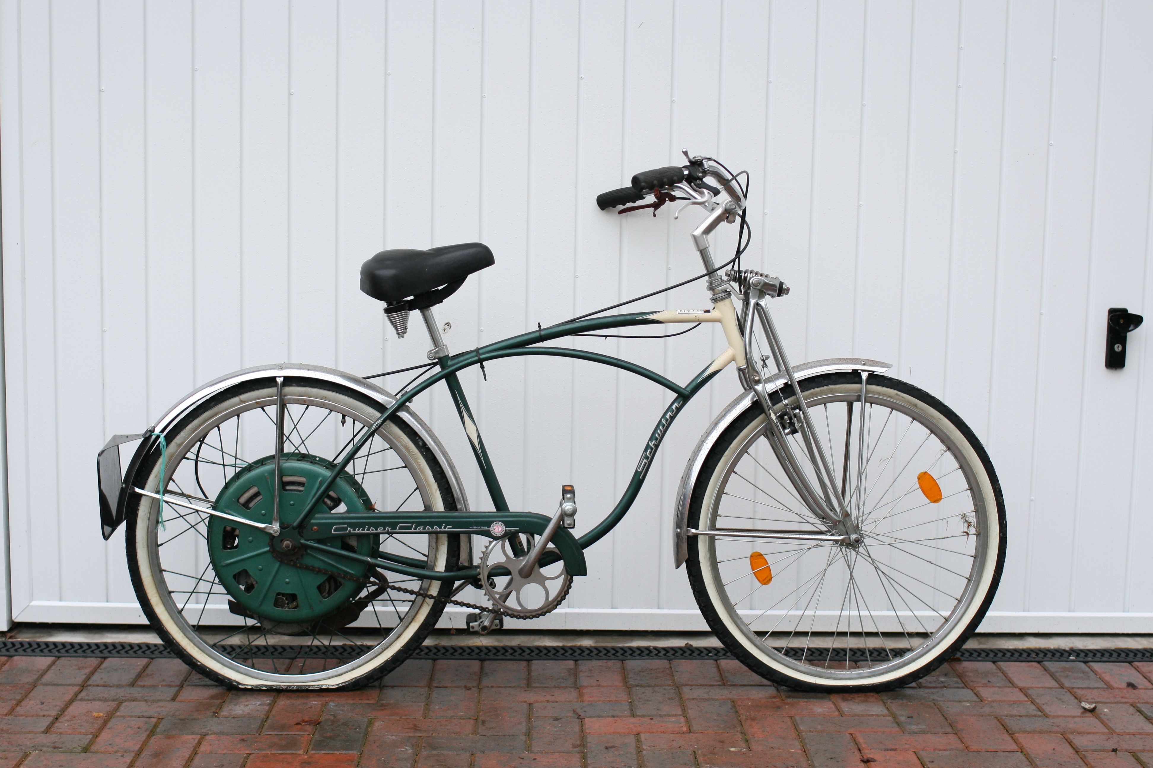 Bonhams Cars : c.1952 Cyclemaster & Schwinn Cruiser Classic Bicycle ...