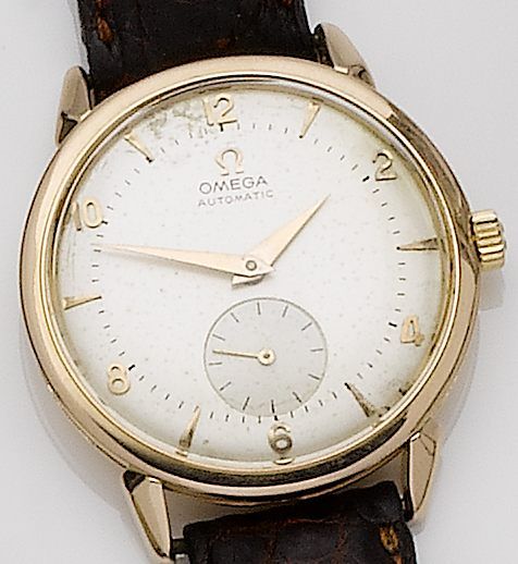Bonhams : Omega. An 18ct gold automatic wristwatchRef:2841 2868 SC ...