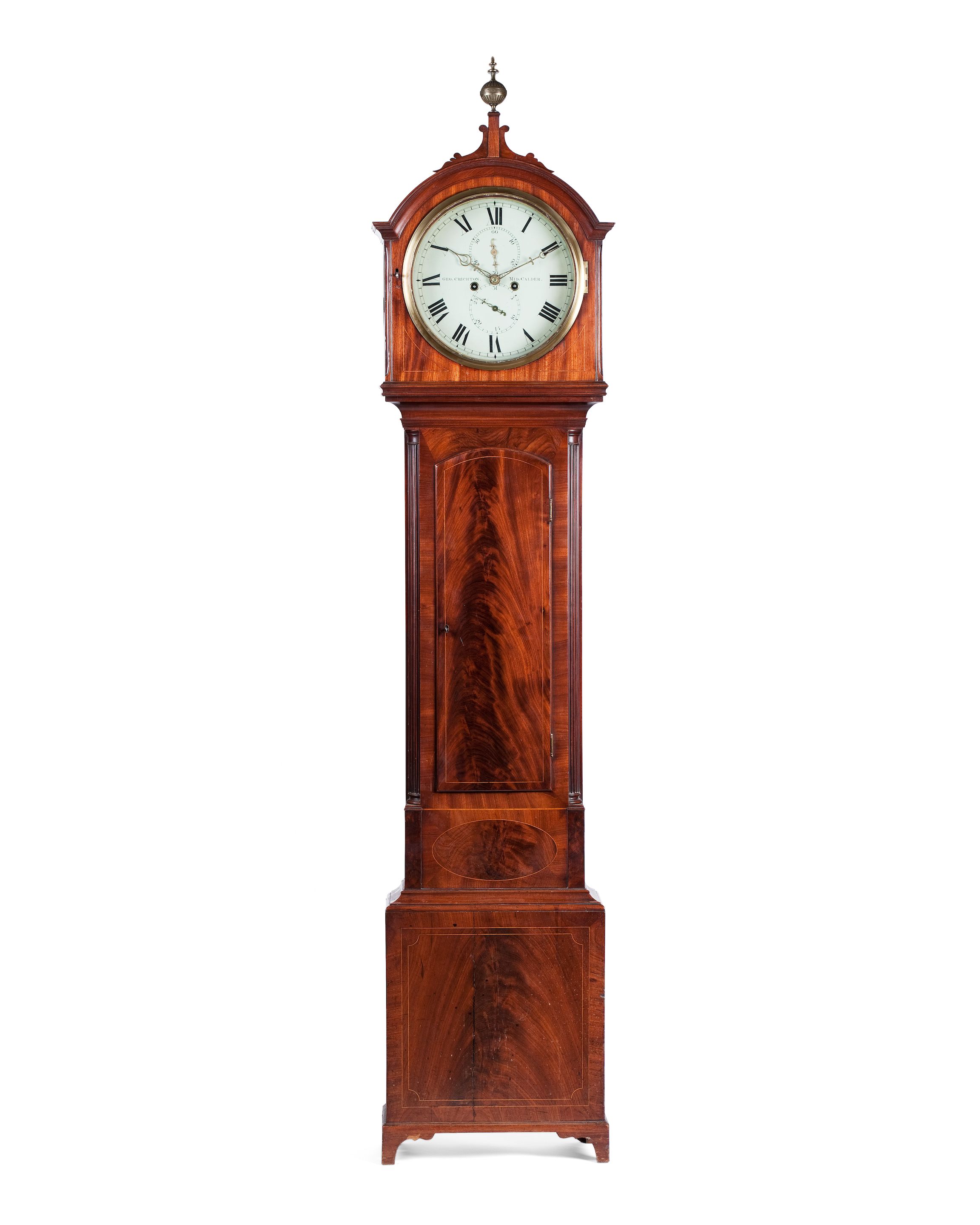 Bonhams : A Scottish mahogany drum-head longcase clock, second quarter ...